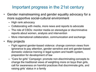 Gender equality in China: progress, challenges, and future strategy | PDF