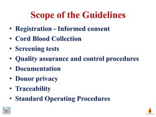 March 3rd acbs cord blood bank standards in india | PDF