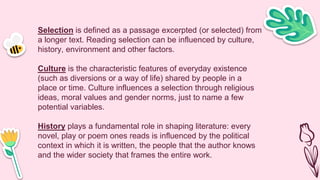 Explaining how History, Culture, Environment and Other Factors ...