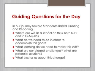 Introduction to Standards-Based Grading | PPTX