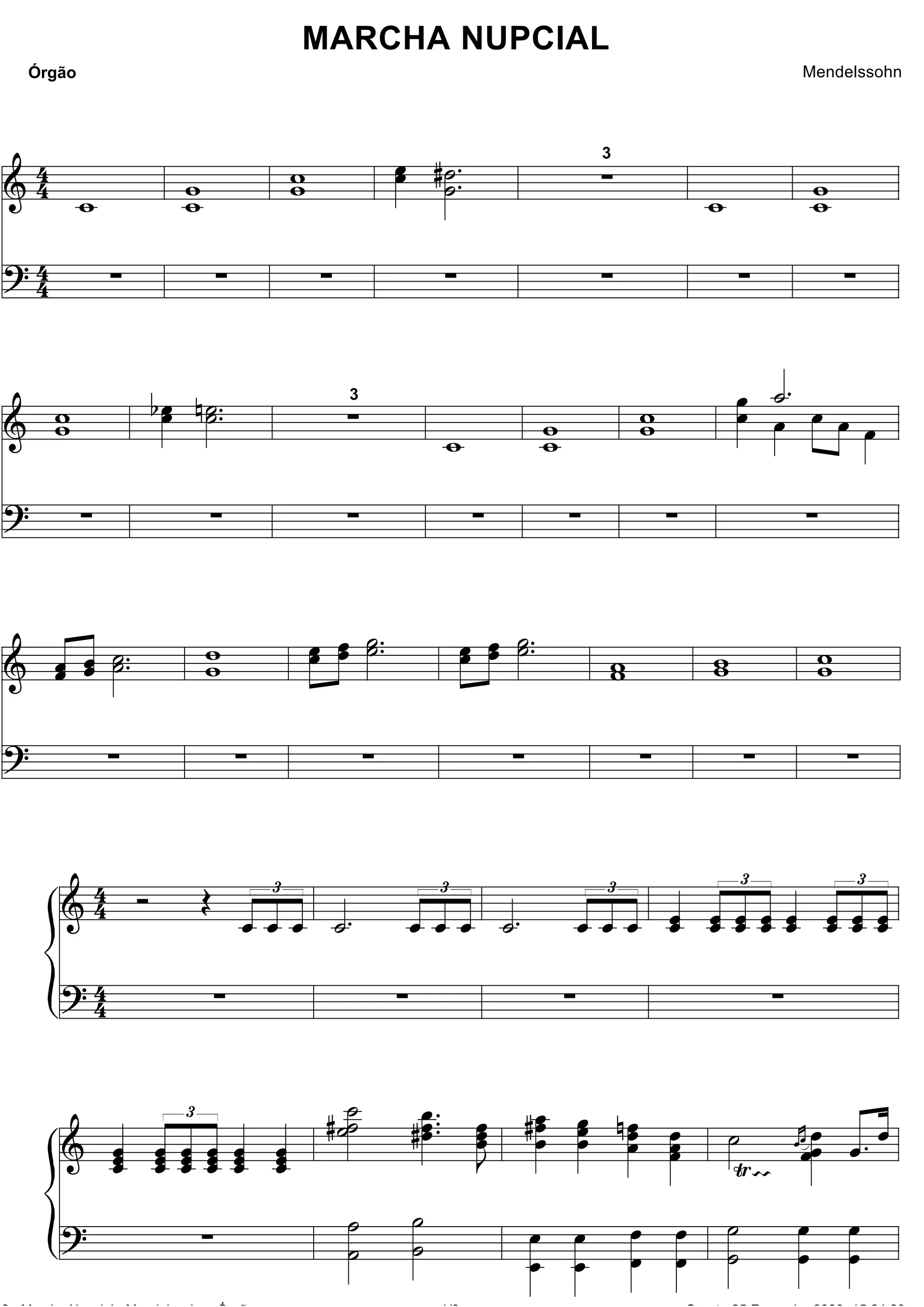 Marcha Nupcial de Mendelssonhn - Piano | PDF