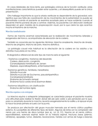 Marchas patologicas y sus patrones | DOCX