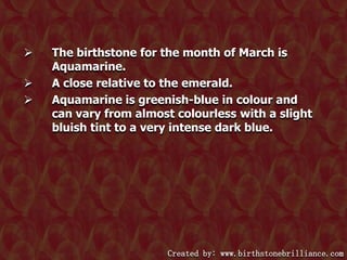 March birthstone | PPTX