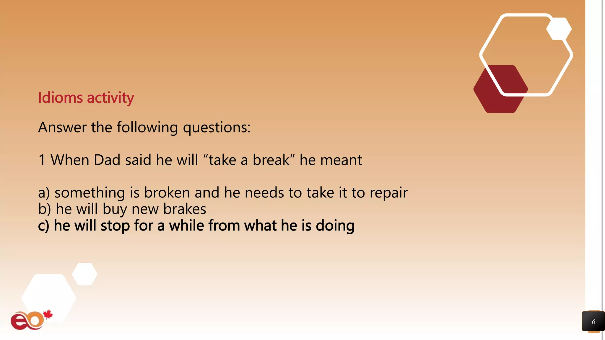 March Break - Based on Relaxation Idioms.pptx