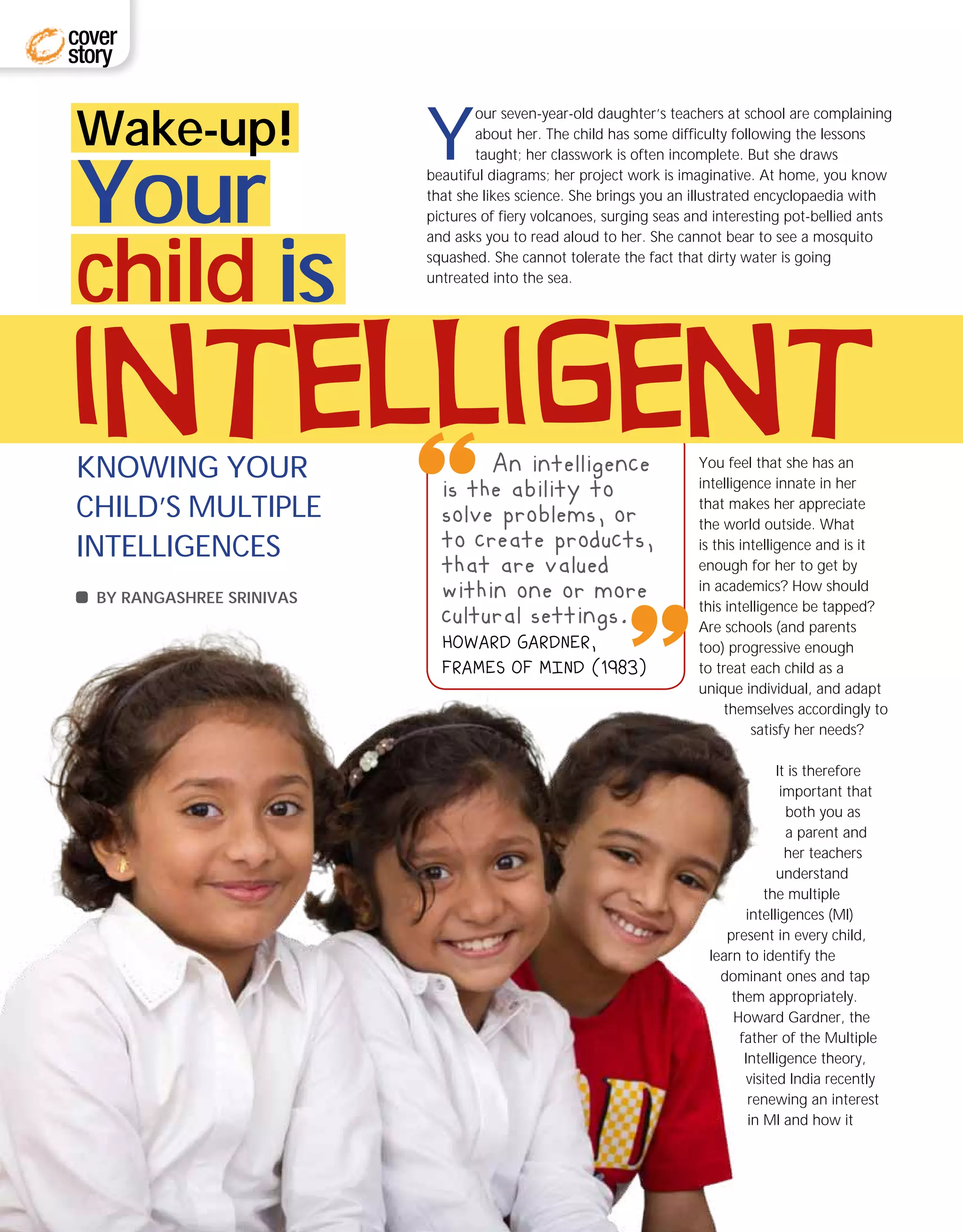 Multiple Intelligences in your child | PDF