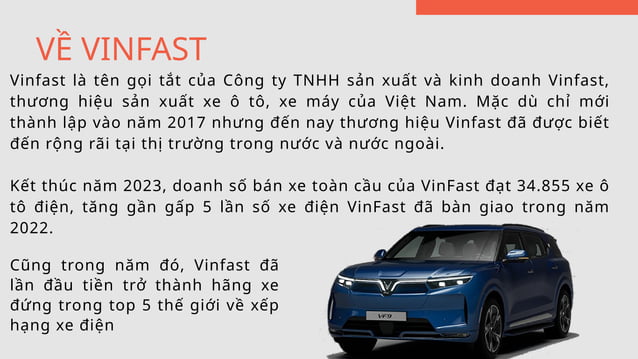 Marketing chiến lược - Phân tích chiến lược marketing của Vinfast | PPTX