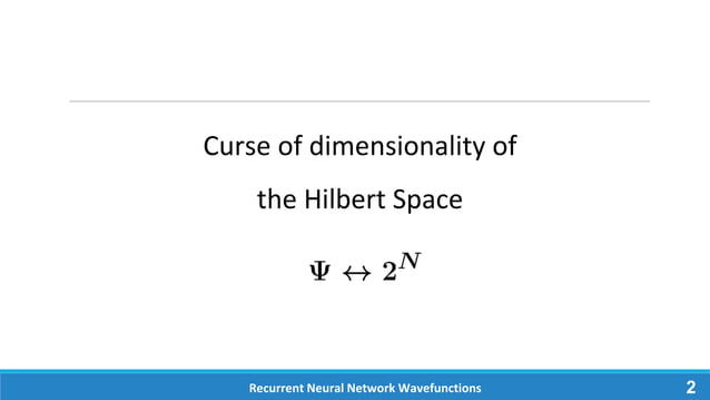 Recurrent Neural Network Wavefunctions Ppt