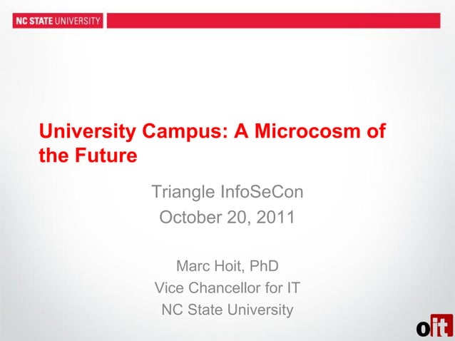 Marc hoit University Campus - Microcosm of the future | PPT