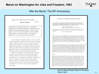 1963 March on Washington for Jobs and Freedom: Researching this pivotal ...