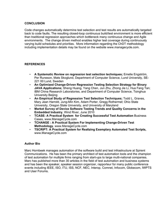 White Paper: Continuous Change-Driven Build Verification | PDF