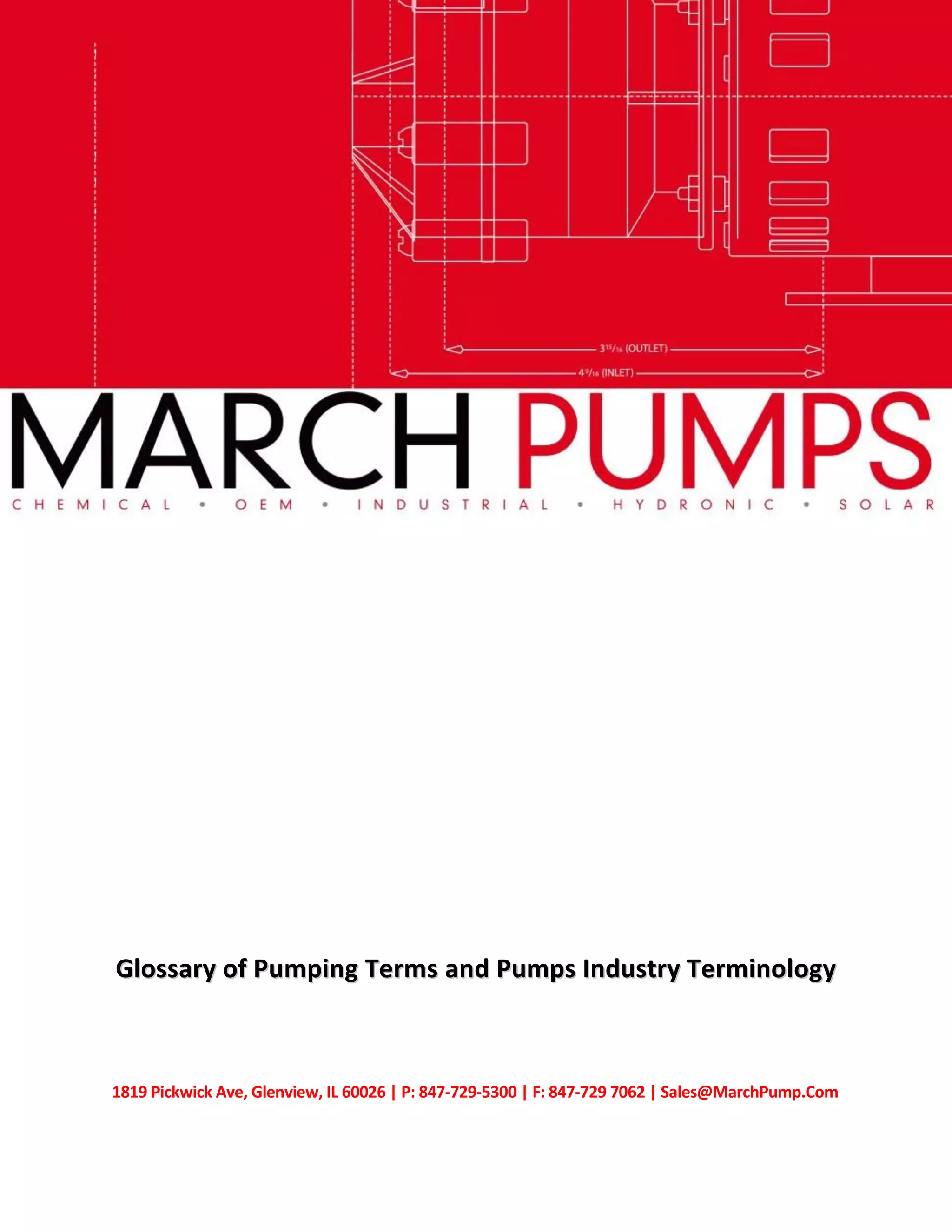 Glossary of Pumping terms + Pumps Industry Terminology | PDF