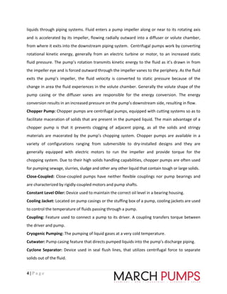 Glossary of Pumping terms + Pumps Industry Terminology | PDF