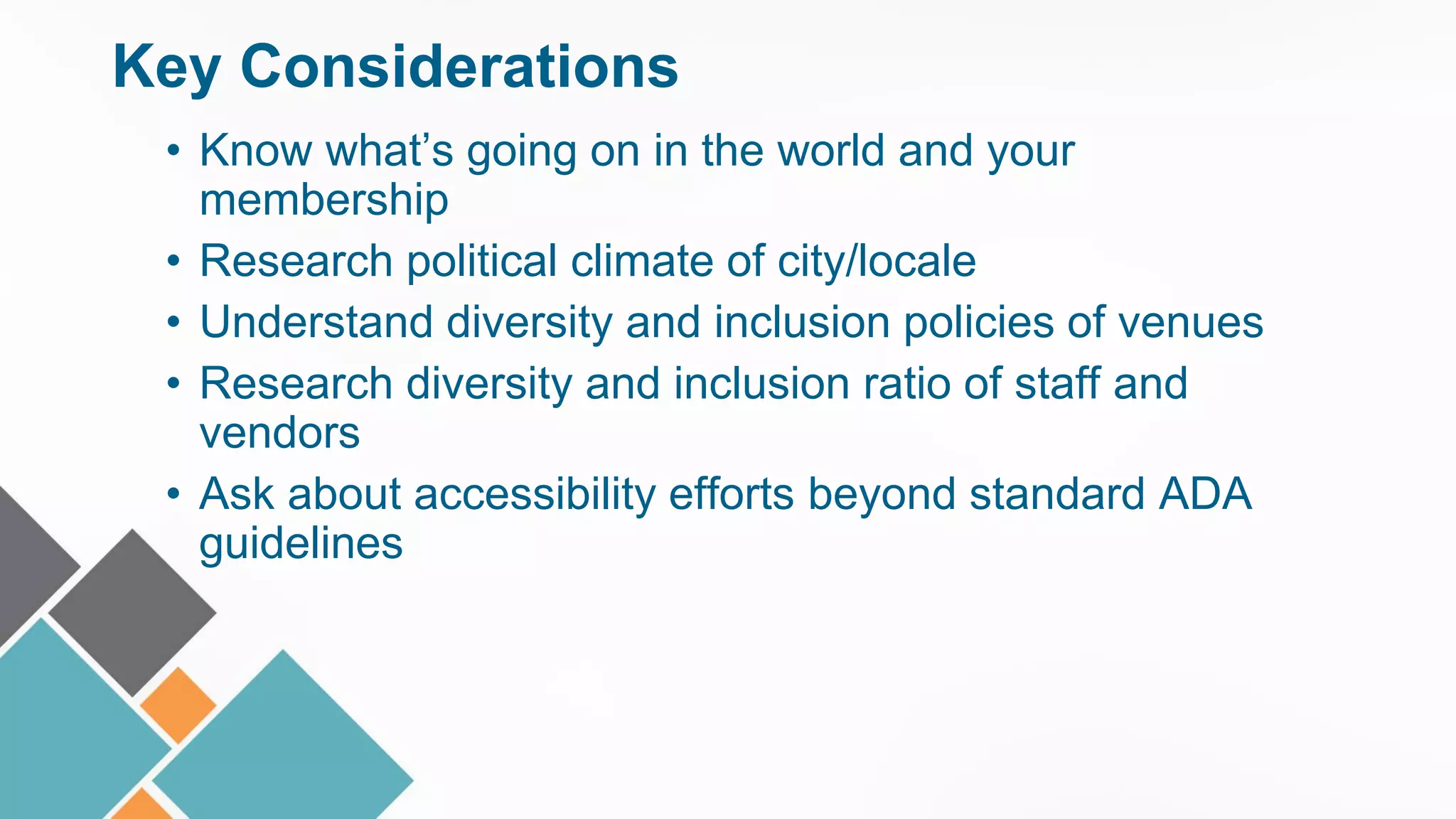 Actionable Tips for a More Diverse and Inclusive Meeting | PPT | Free ...