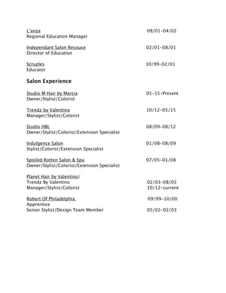 Marcia c resume 7:15 | PDF