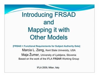Introducing FRSAD and Mapping it with Other Models | PDF