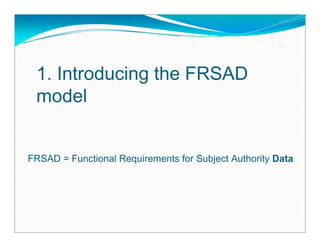 Introducing FRSAD and Mapping it with Other Models | PDF