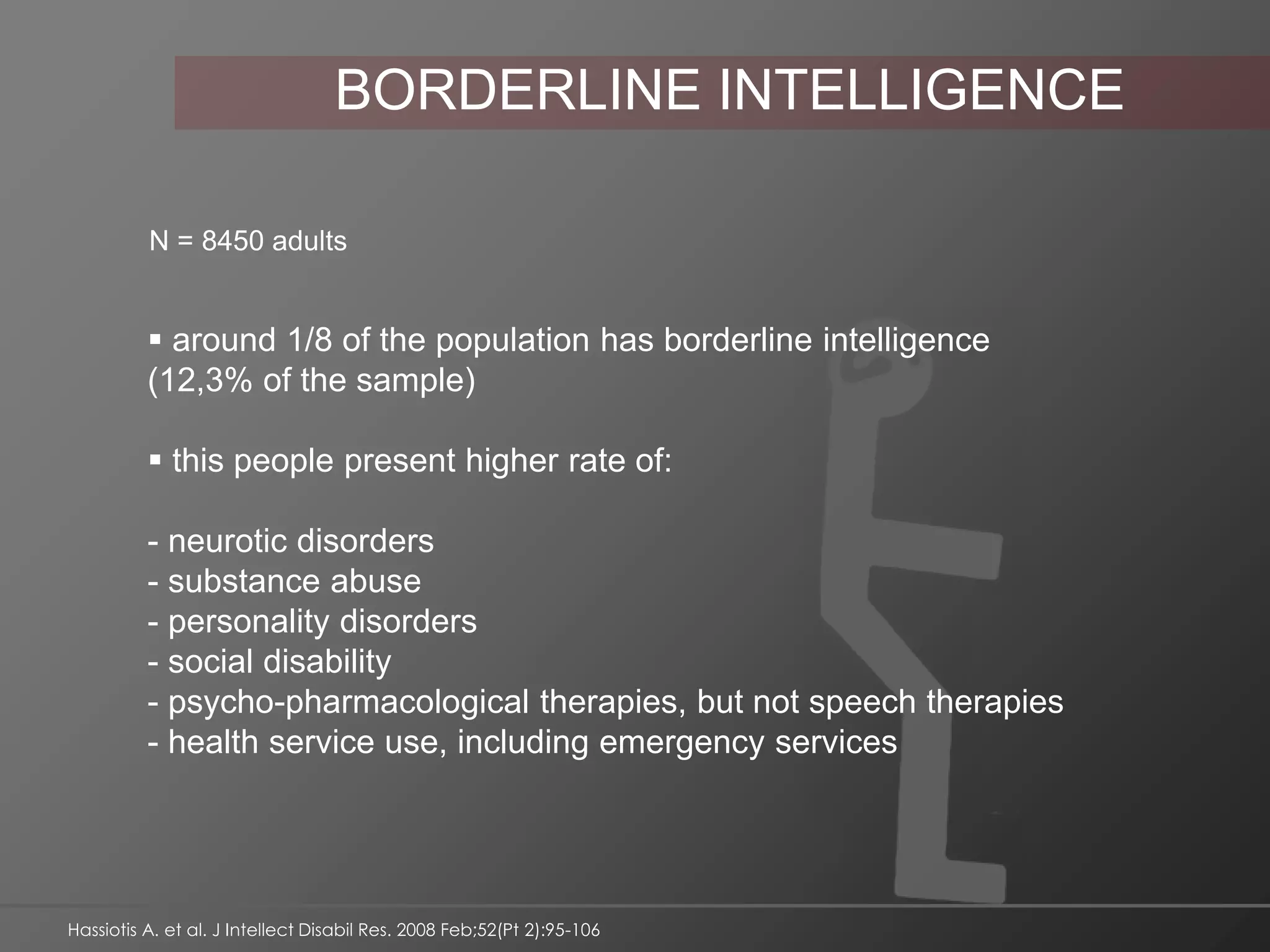 Intellectual Developmental Disorders and Mental Health: classification ...