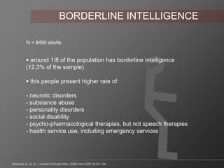 Intellectual Developmental Disorders and Mental Health: classification ...
