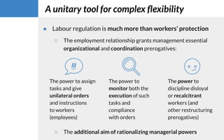 Regulation & the future of work. The employment relationship as ...