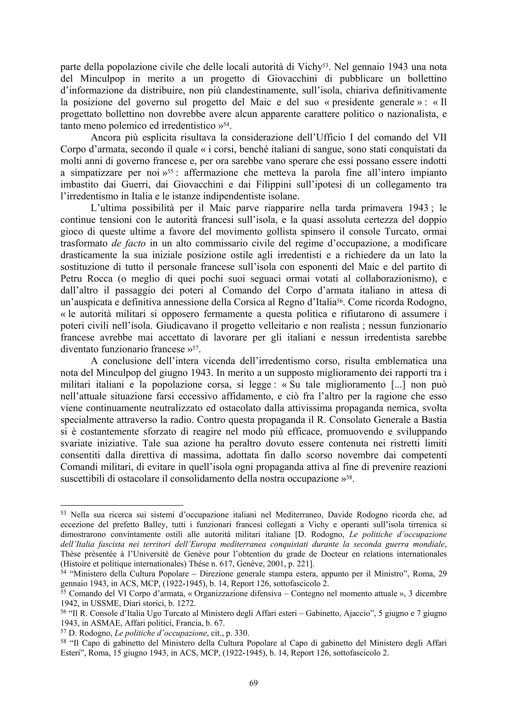 Marco Cuzzi - La rivendicazione fascista della Corsica (1938-1943) | PDF