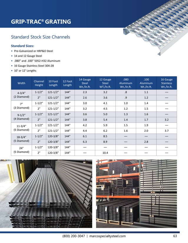 Marco Specialty Steel Master Grating Catalog V1