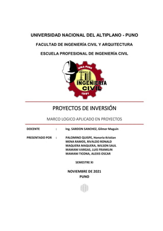 Marco logico | PDF