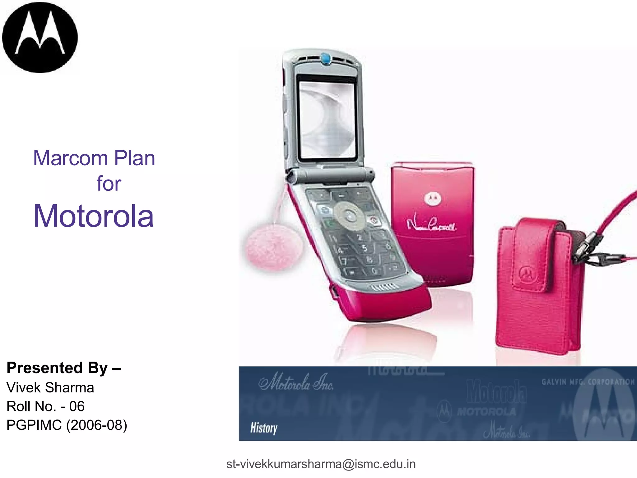 Marcom Plan Of Motorola | PPT