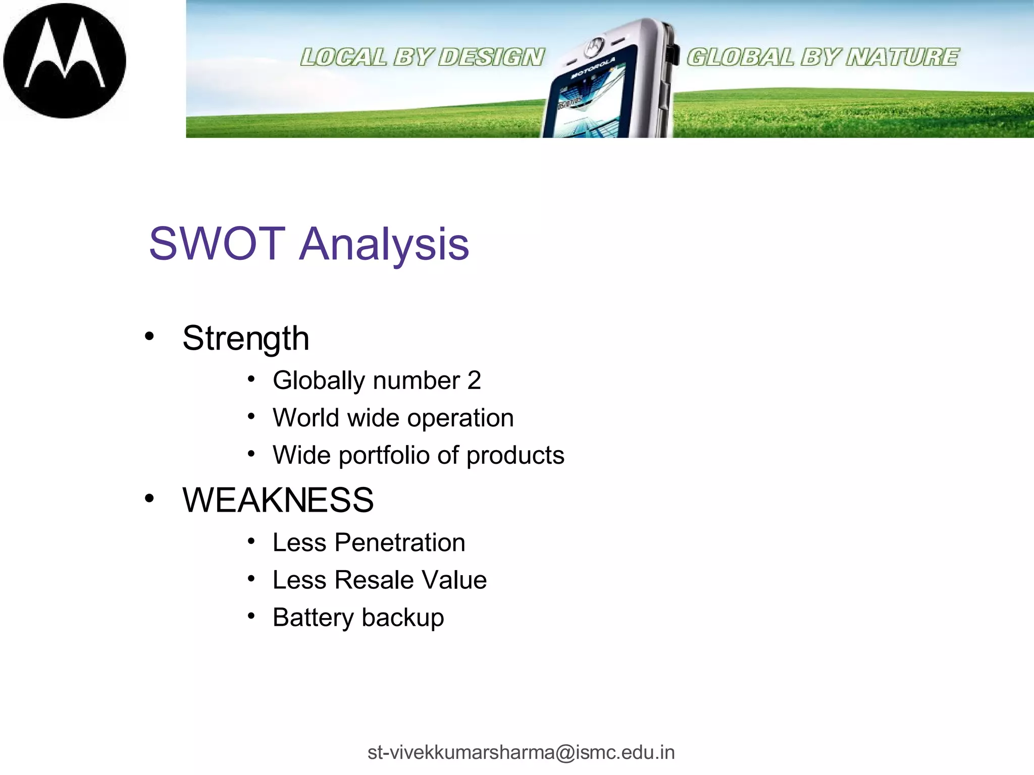 Marcom Plan Of Motorola | PPT