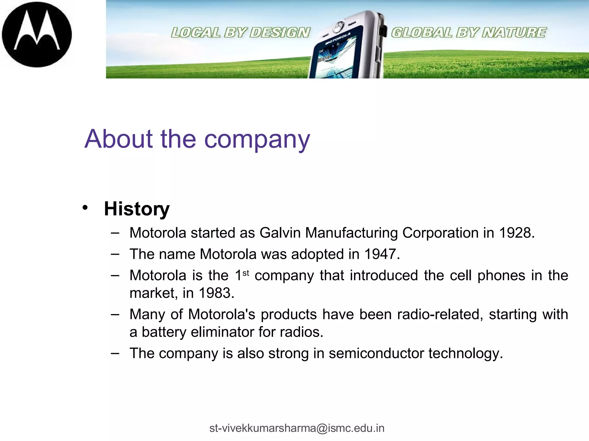 Marcom Plan Of Motorola | PPT