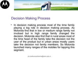 Marcom Plan Of Motorola | PPT