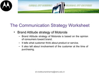Marcom Plan Of Motorola | PPT