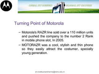 Marcom Plan Of Motorola | PPT