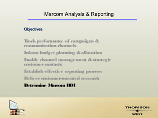 Marcom planning analysis & reporting | PPT