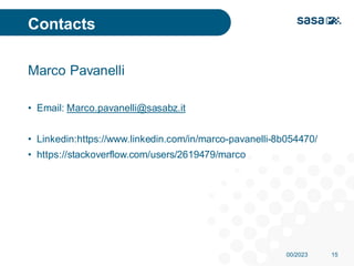 SFSCON23 - Marco Pavanelli - Monitoring the fleet of Sasa with free ...