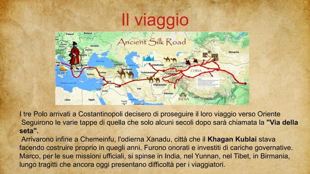 Marco Polo, la via della seta e il Milione | PPTX | Asia Travel ...