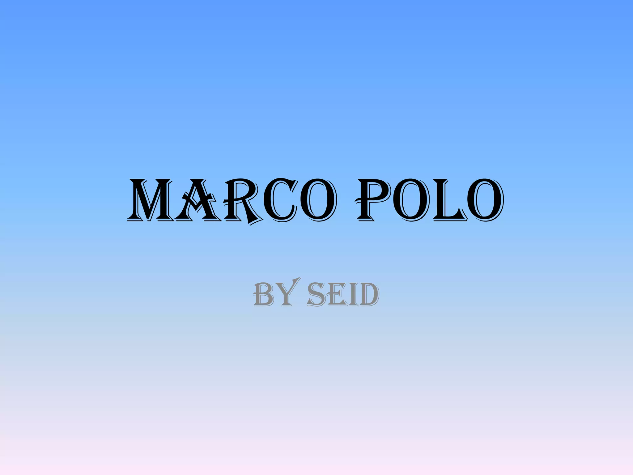 Marco Polo PowerPoint | PPTX
