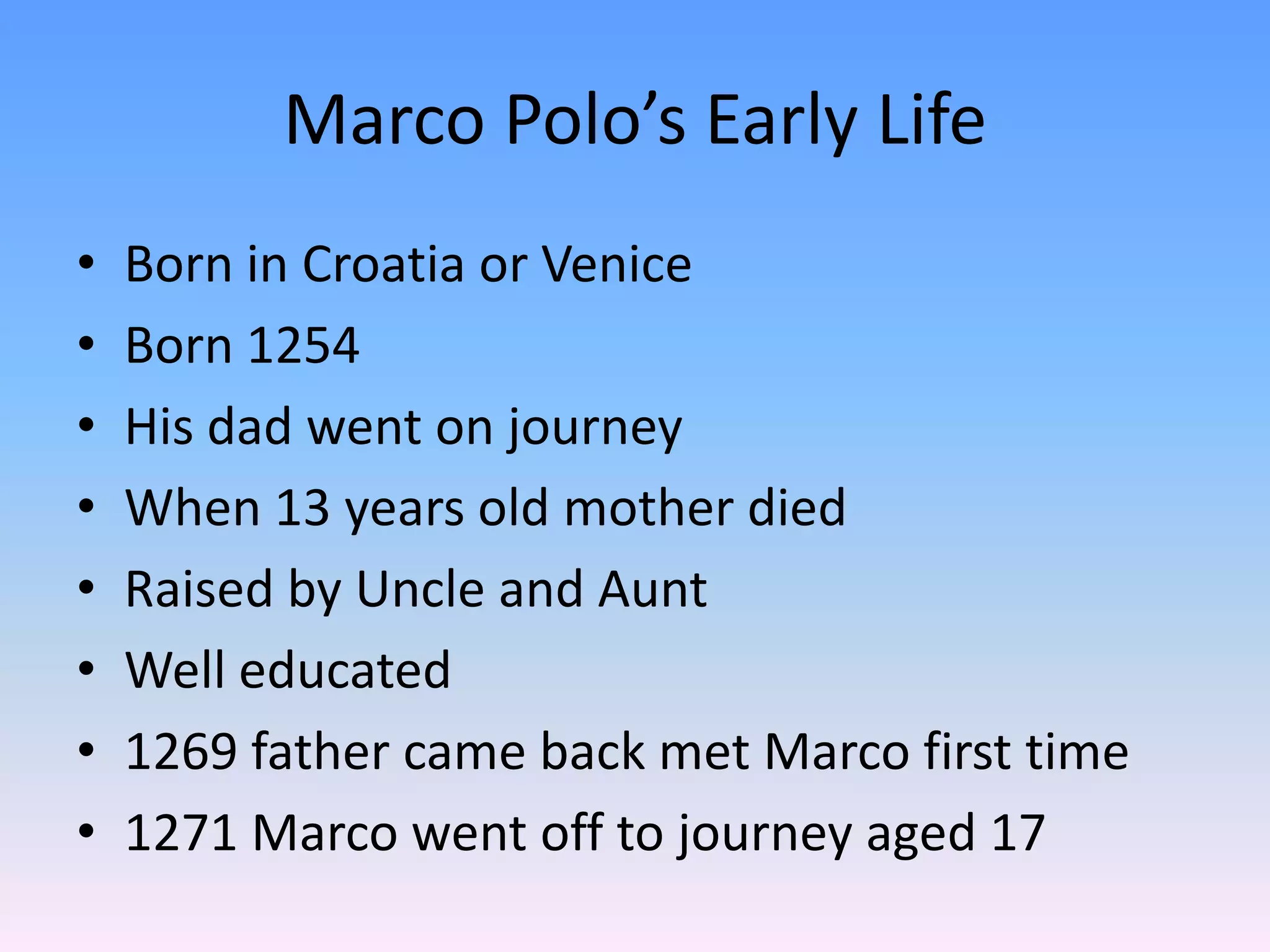 Marco Polo PowerPoint | PPTX