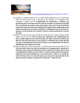 03.- Cuestionario de Marcos 4 y 5 Las parábolas y su discernimiento | PDF