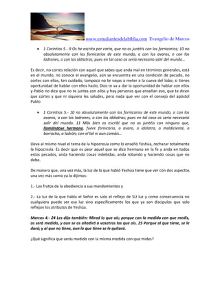 03.- Marcos 4 y 5 Las parábolas y su discernimiento | PDF