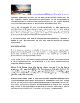 03.- Marcos 4 y 5 Las parábolas y su discernimiento | PDF