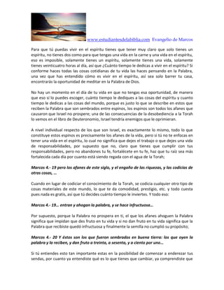 03.- Marcos 4 y 5 Las parábolas y su discernimiento | PDF