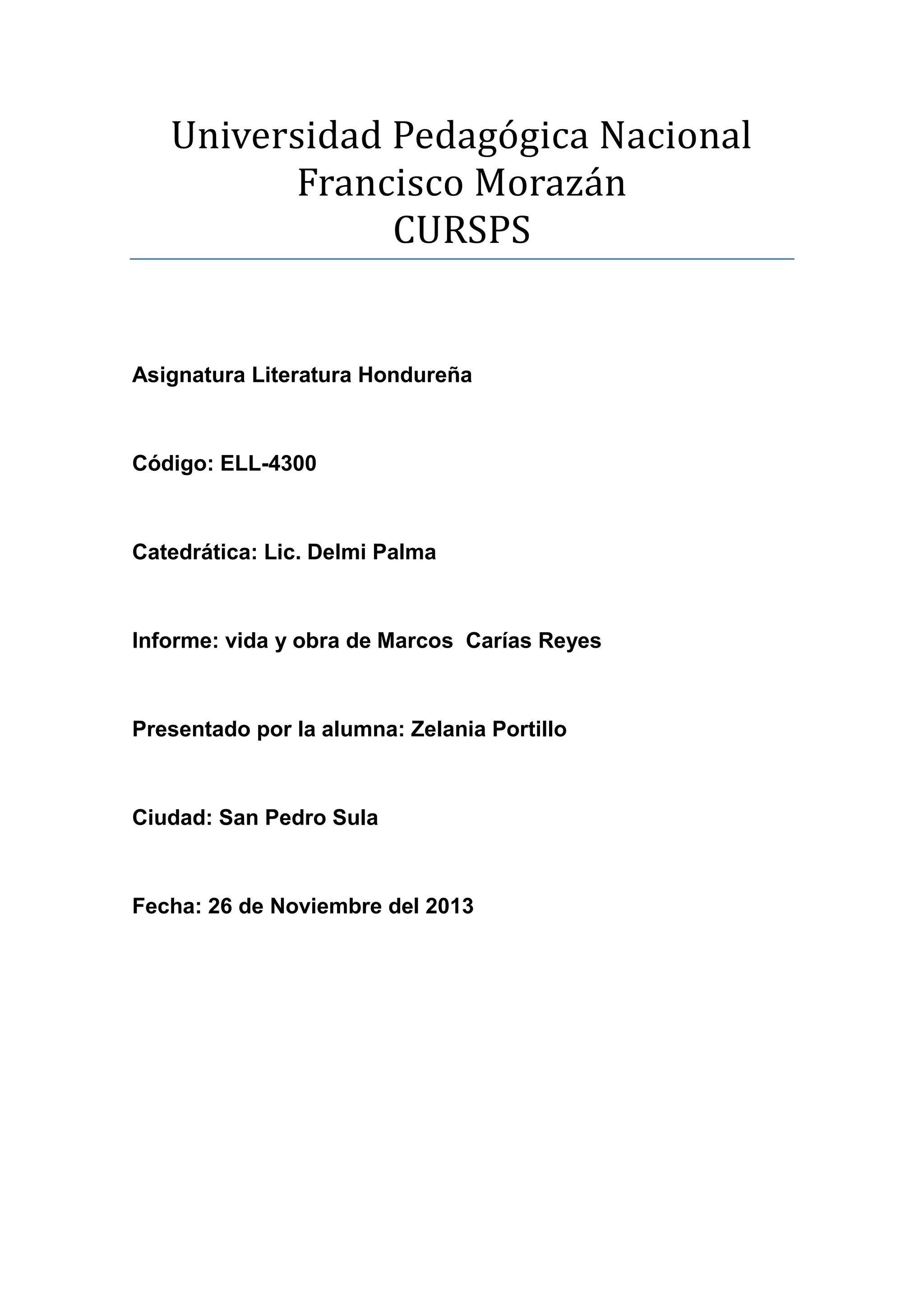 Marcos carias reyes investigacion | PDF