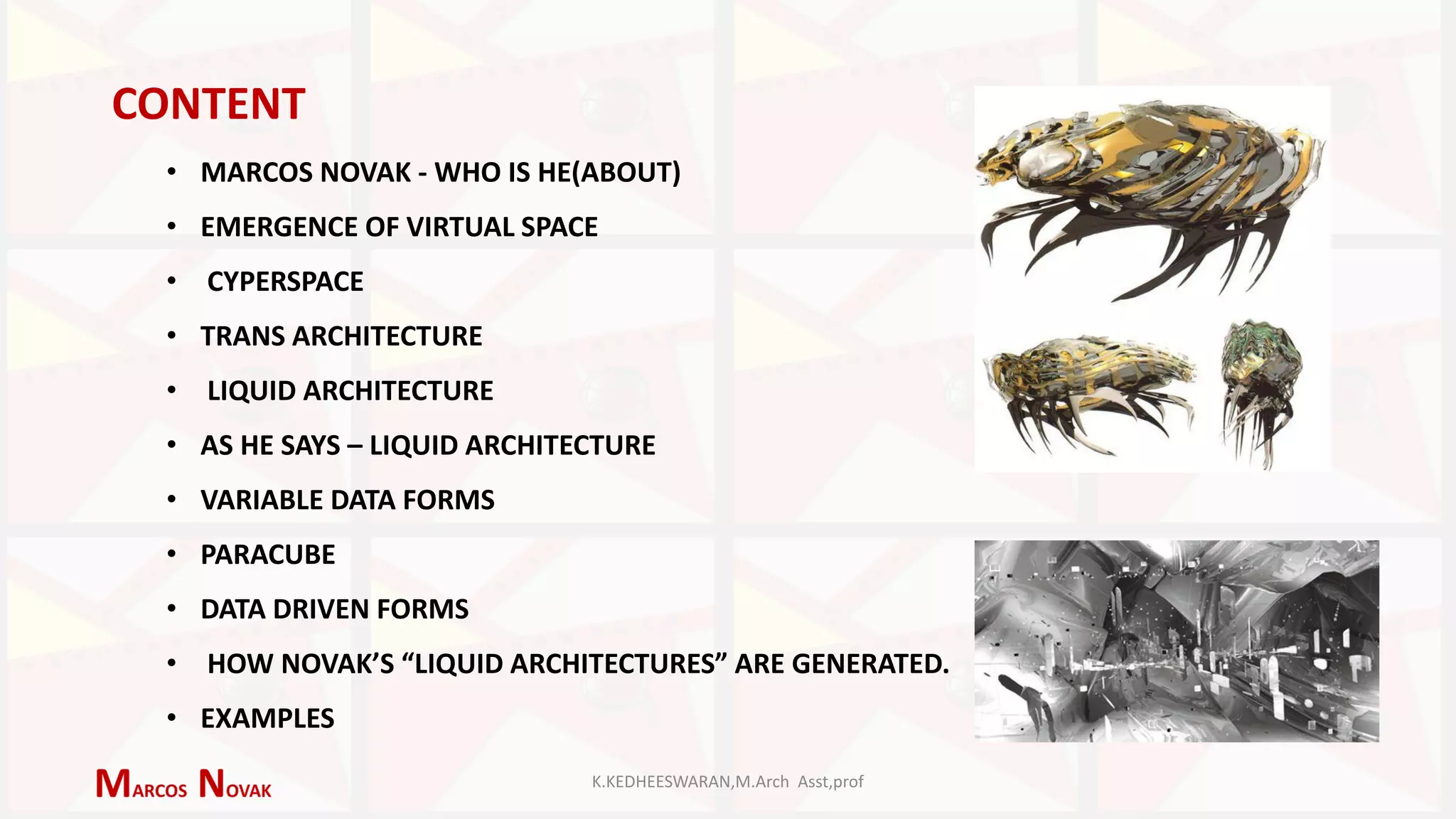 Marcos novak idea,philosophy and works | PDF