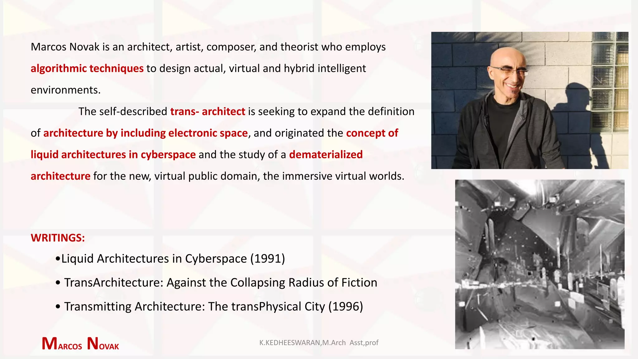 Marcos novak idea,philosophy and works | PDF