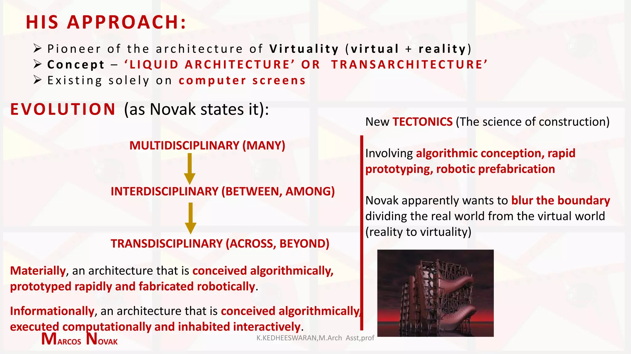 Marcos novak idea,philosophy and works | PDF