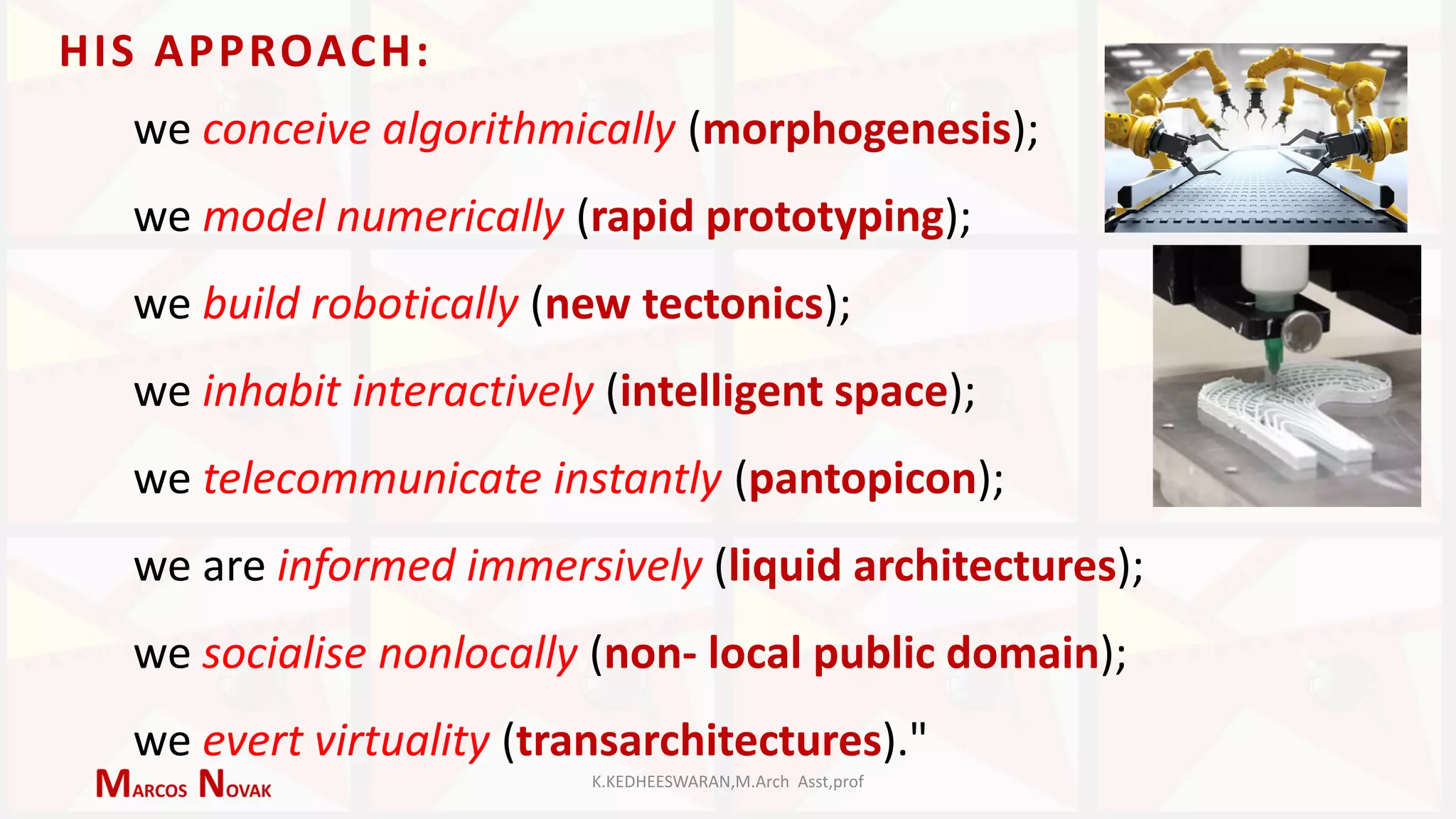 Marcos novak idea,philosophy and works | PDF