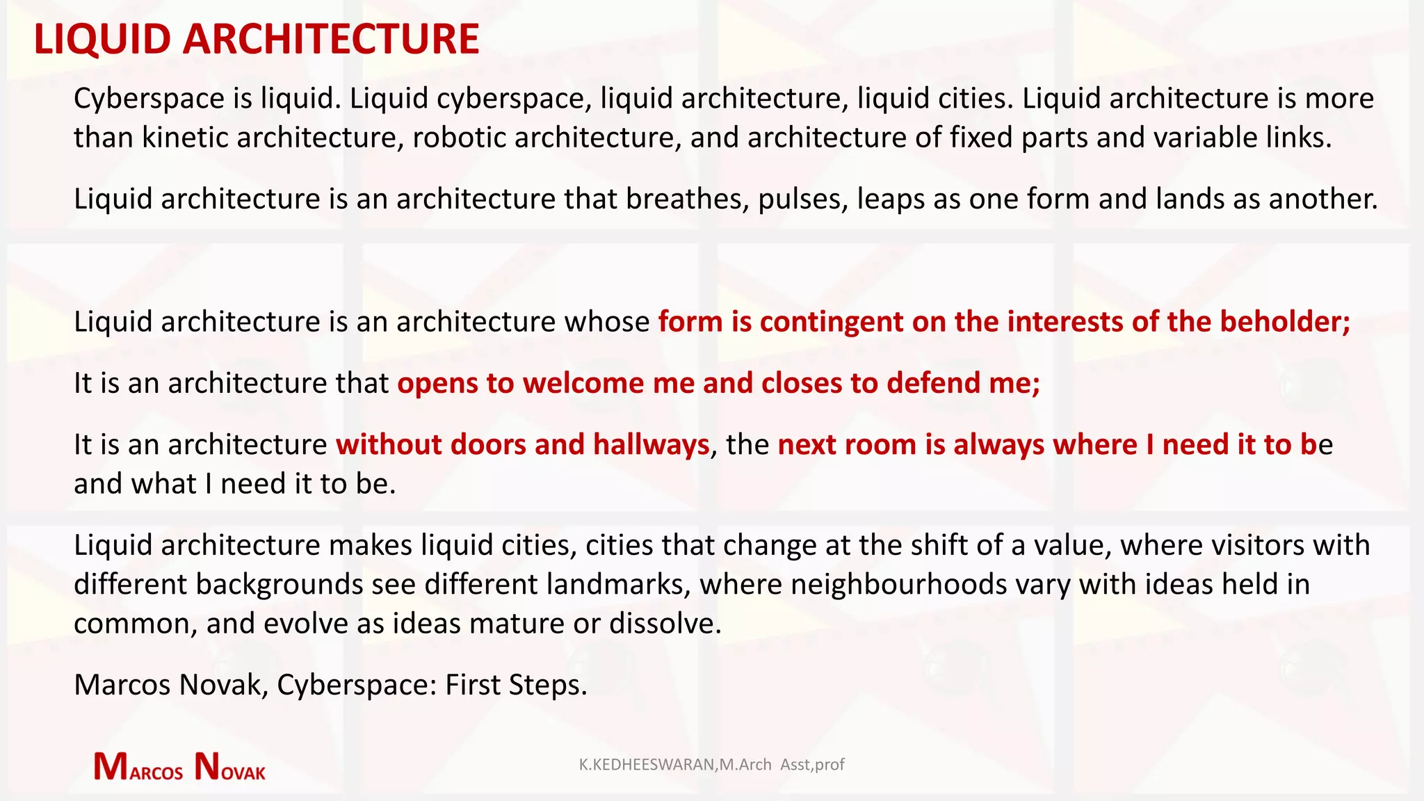 Marcos novak idea,philosophy and works | PDF