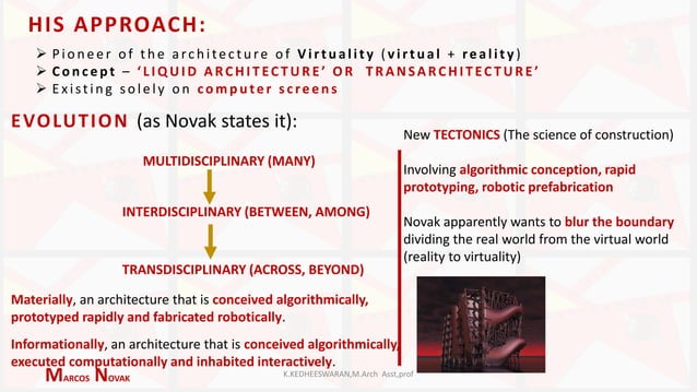 Marcos novak idea,philosophy and works | PPT