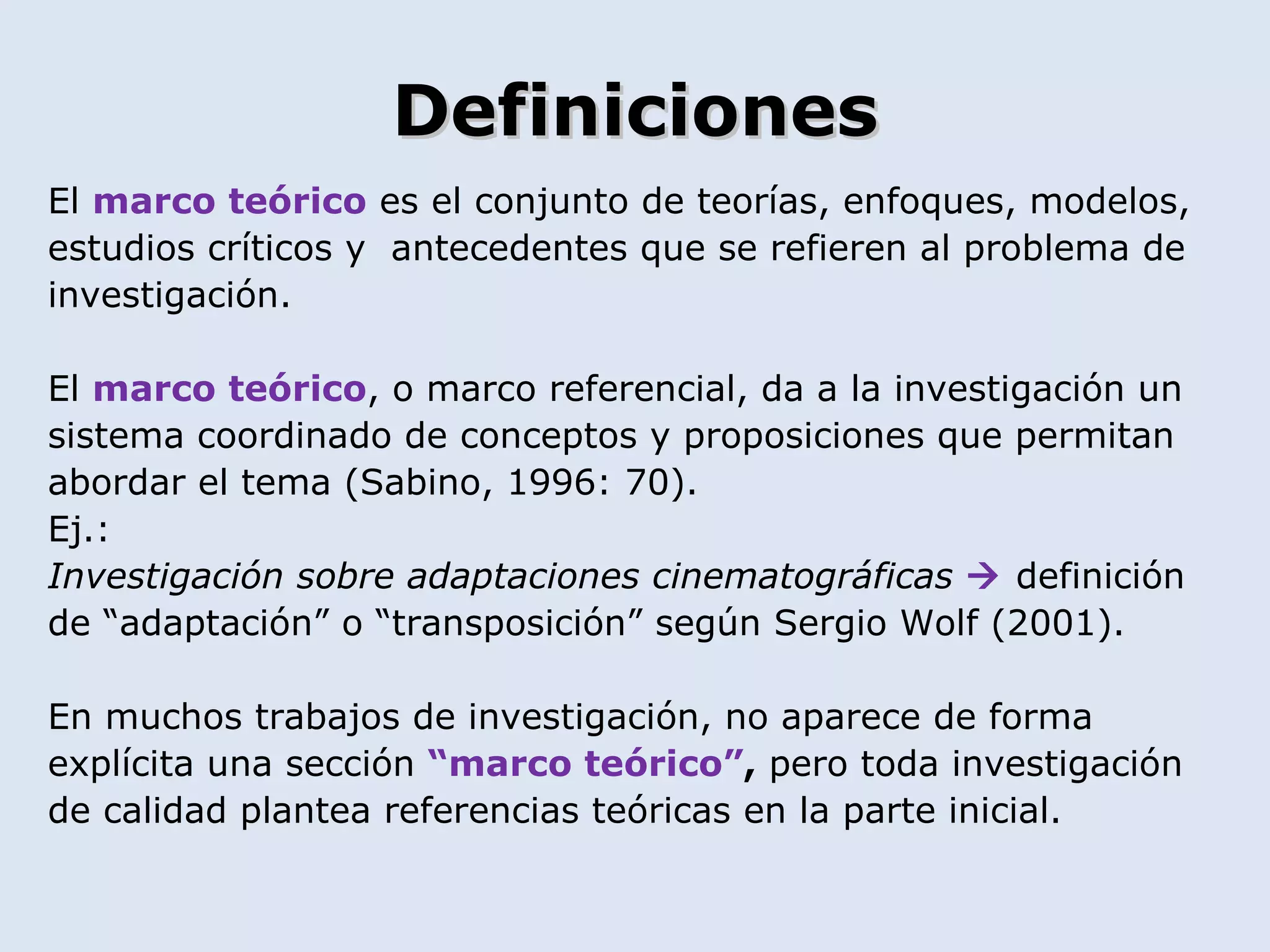 Marco teórico | PPT