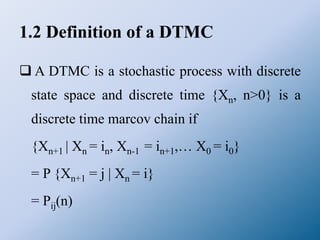Marcov chains and simple queue ch 1 | PPT